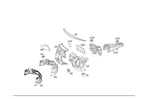 Engine Compartment Damping for 1999 Mercedes-Benz E 320 | Mercedes-Benz ...