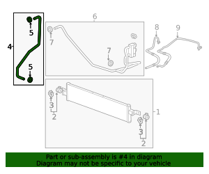 84132343 - Automatic Transmission Auxiliary Fluid Cooler Inlet Line ...