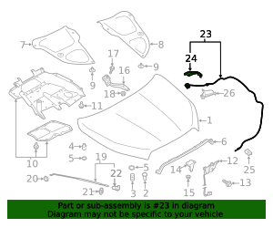 2013-2024 Subaru Support Rod Clip 909205139 | Subaru Online Parts