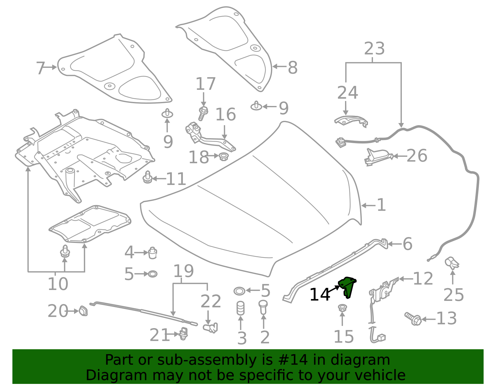 57310XC01A - Hood Latch 2019-2023 Subaru Ascent | AutoNation Parts