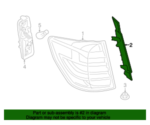 2011-2017 BMW X3 Tail Lamp Assembly Cover 63217263603 | OEM Parts Online