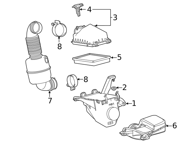 2016-2020 Toyota Mirai Air Cleaner Body 17701-77180 | Toyota Parts Center