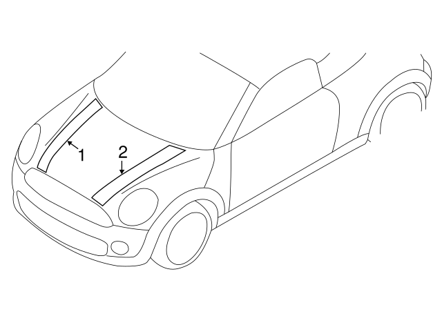2012-2015 Mini Cooper Hood Decal 51-14-7-277-079 | Mini Parts Direct