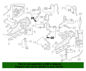 2013-2018 Audi Water Pipe Lower Seal WHT-001-011-A | Audi USA Parts