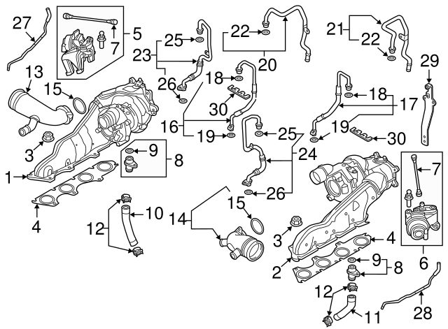 2013-2018 Audi Vacuum Control Valve 079-145-461-K | Genuine Audi Parts