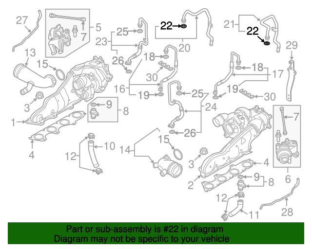2013-2018 Audi Outlet Tube O-Ring WHT-006-335 | Audi USA Parts