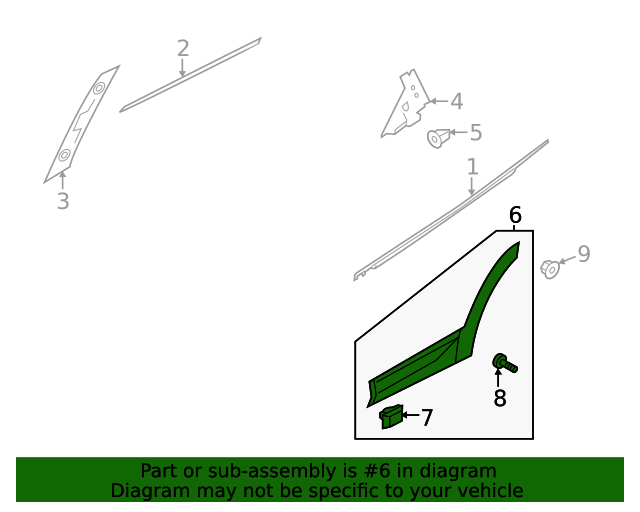 2019-2020 Hyundai Santa Fe Side Molding 87731-S2300 | QuirkParts