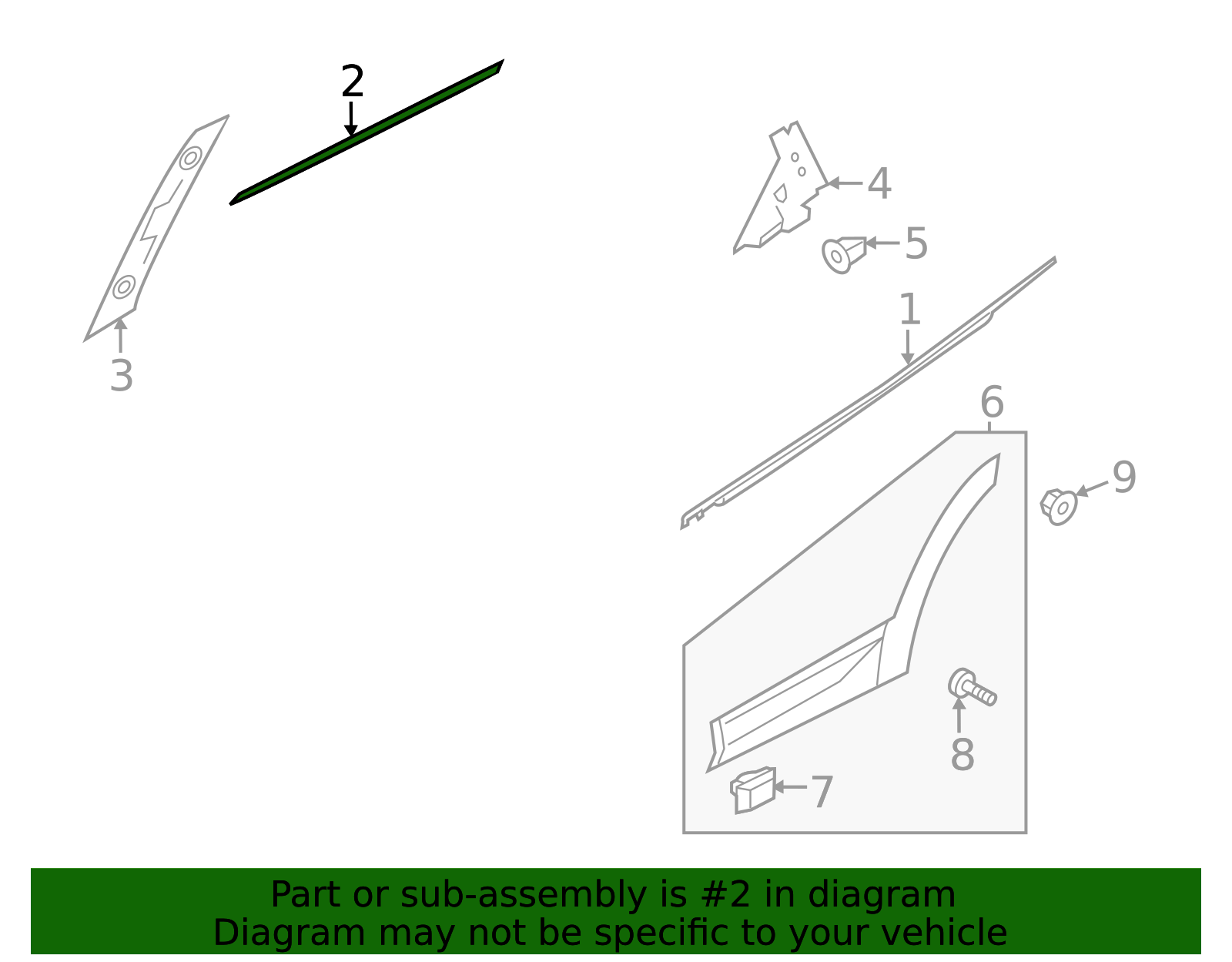 2019-2023 Hyundai Santa Fe Window Molding 83860-S1001 | OEM Parts Online