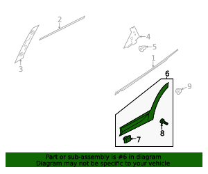 2019-2020 Hyundai Santa Fe Side Molding 87732-S2200 | OEM Parts Online