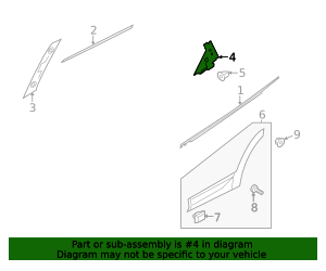 2019-2023 Hyundai Santa Fe Door Applique 83270-S1000 | QuirkParts
