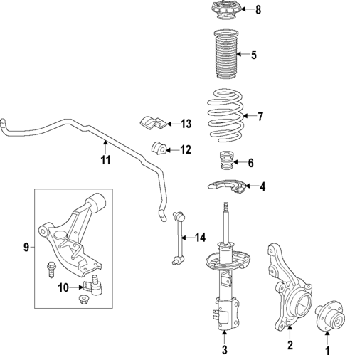 Front Suspension for 2016 Chevrolet Trax | GMPartsDirect.com
