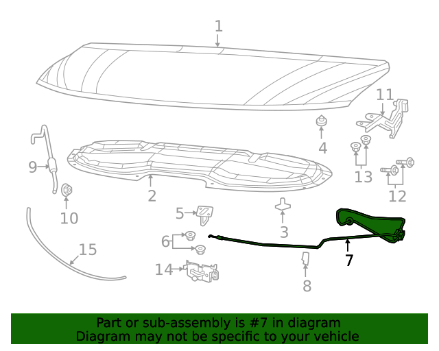 2017-2021 Chrysler Release Cable 68228396AC | TascaParts.com