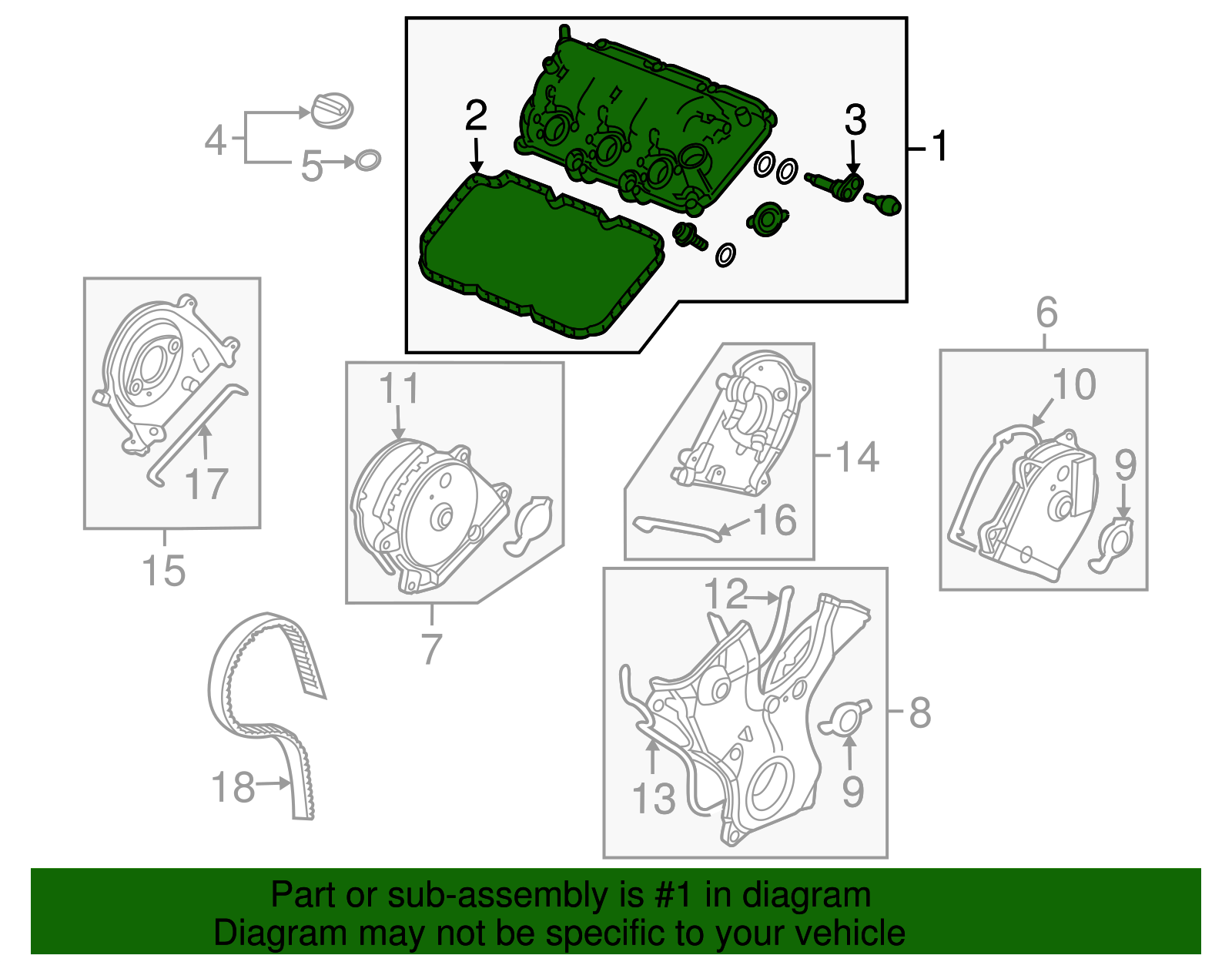12310-5G0-A00 - 2013-2017 Honda - Cover Assembly Front Cylinder Head ...
