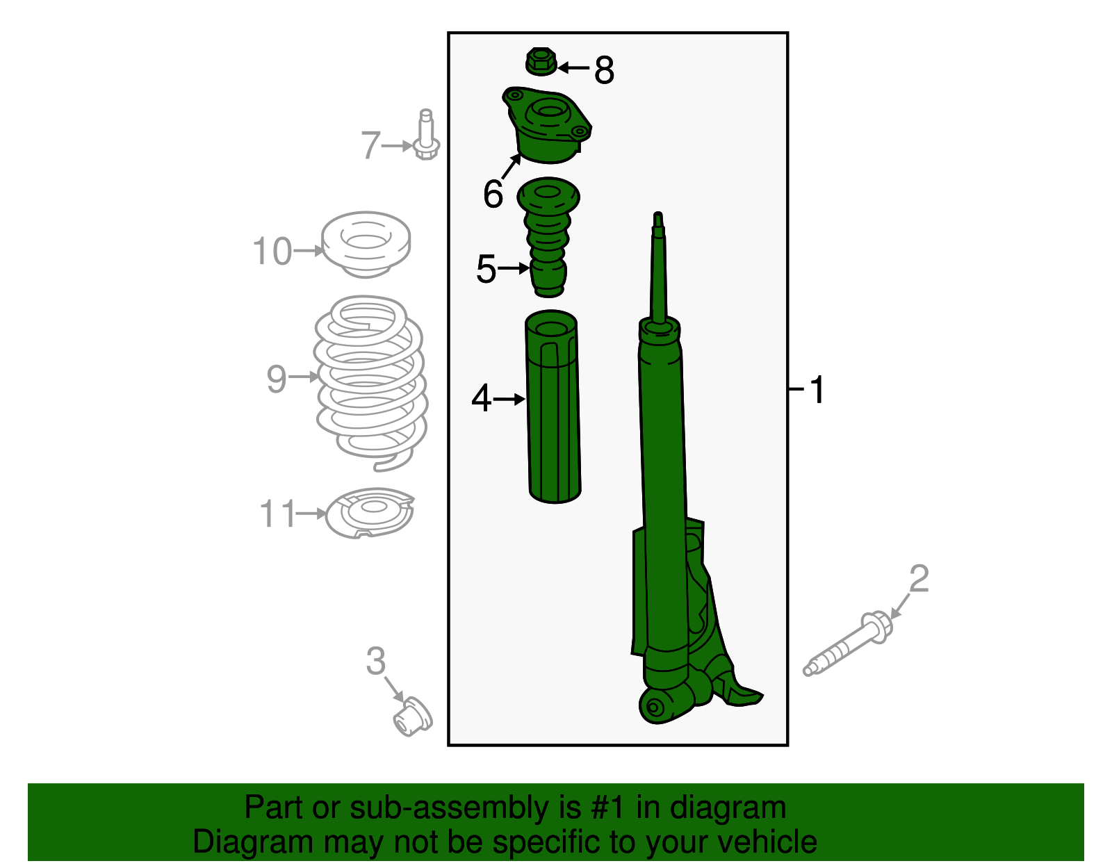 2018-2022 Ford EcoSport Shock Assembly GN1Z-18125-AW | OEM Parts Online