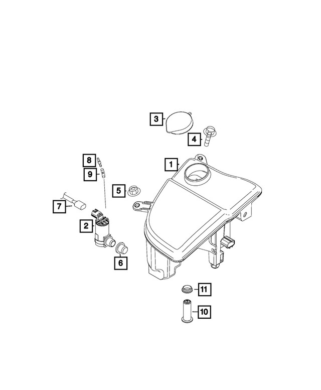 2017-2019 Fiat 124 Spider Windshield Washer Reservoir 68314550AA | My ...
