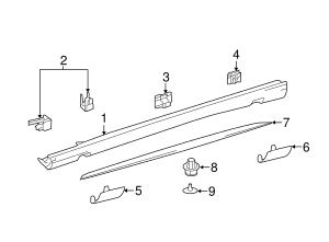 212-698-02-62 - Side Molding 2014-2016 Mercedes-Benz | Mercedes-Benz ...