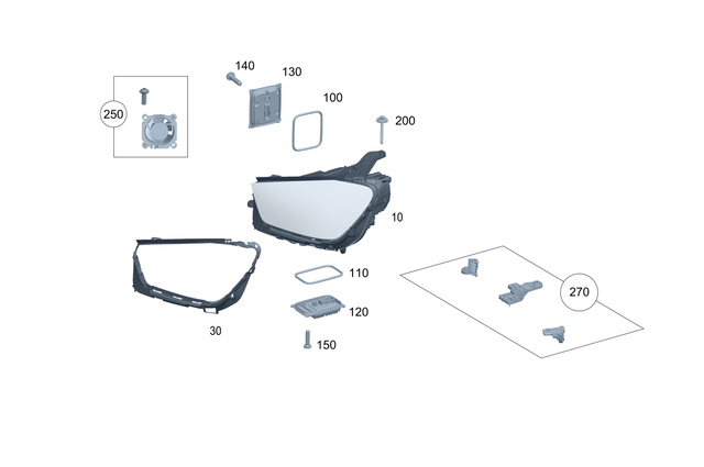 167-906-89-10 - Headlamp Assembly - Left 2020-2024 Mercedes-Benz ...