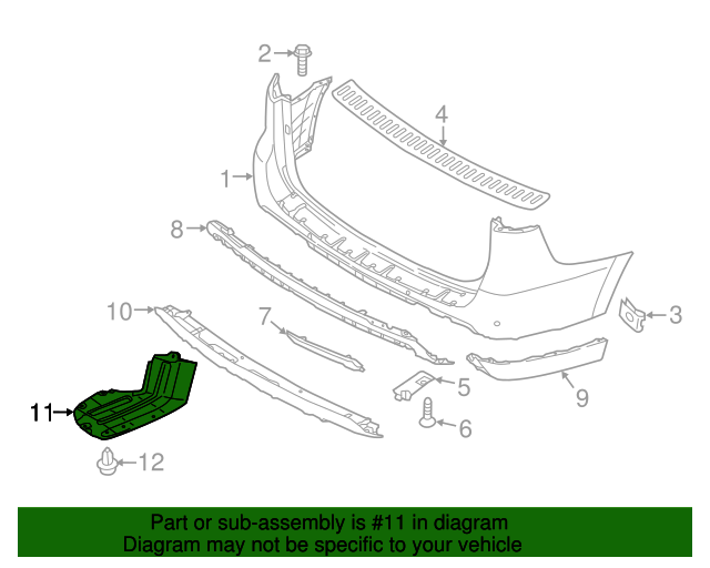 86695-A9500 - Under Cover 2015-2017 Kia Sedona | Kia.Parts Store