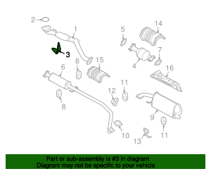 2004-2011 GM Front Pipe Bracket 96553577 | TascaParts.com