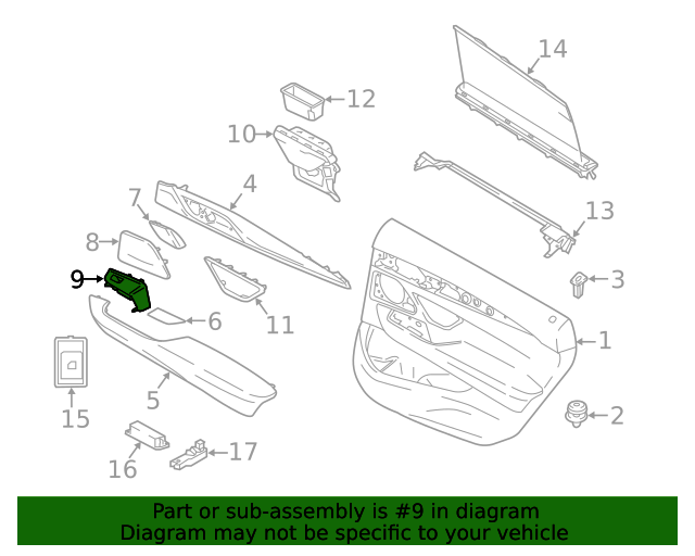 51427466769 - 2018-2019 BMW 640i xDrive Gran Turismo Switch Panel (51 ...
