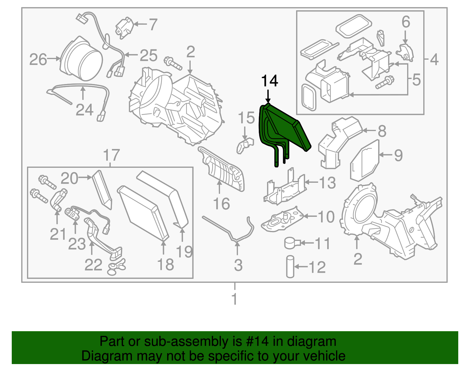 27325-1LA0B - 2017-2024 Nissan Armada - Heater Core | Anicra Nissan Parts