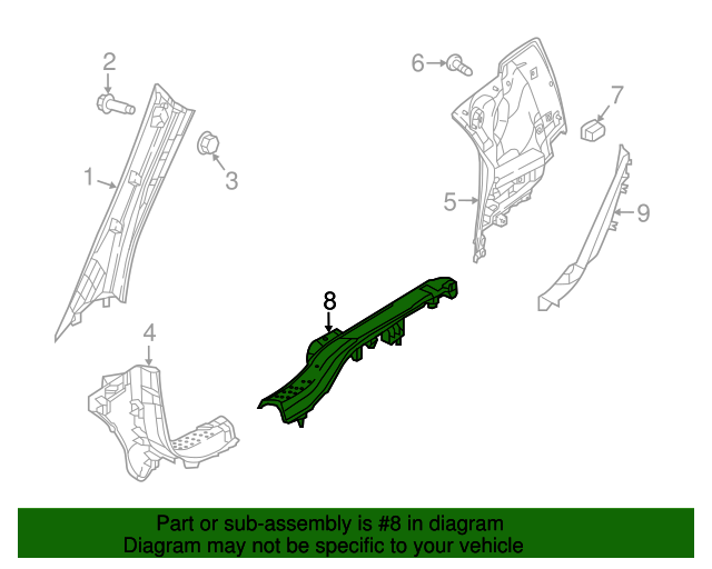 453-680-66-05 - Sill Plate 2016-2019 Smart | Mercedes-Benz USA Parts