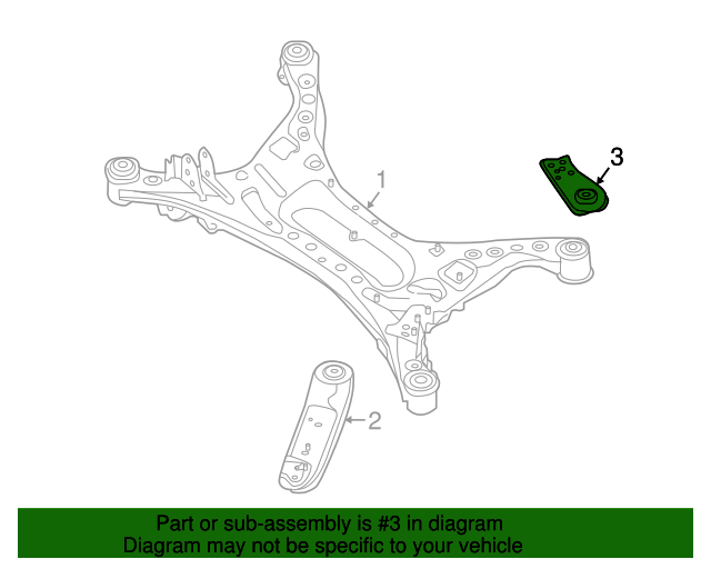 2018-2020 Nissan Suspension Cross-Member Rear Bracket 55451-3TA0C ...