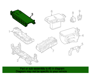447-546-00-64 - Relay & Fuse Plt Cover 2016-2020 Mercedes-Benz Metris ...