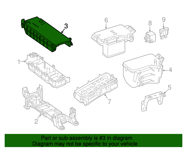 2016-2023 Mercedes-Benz Metris Relay & Fuse Plt Cover 447-546-00-64 ...