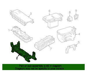 447-546-00-46 - Relay & Fuse Plt Bracket 2016-2023 Mercedes-Benz Metris ...