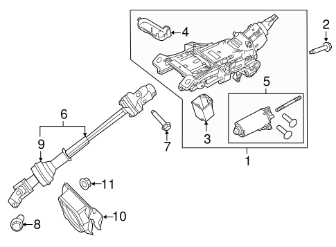 Steering Column Assembly for 2016 Ford Explorer | QuirkParts