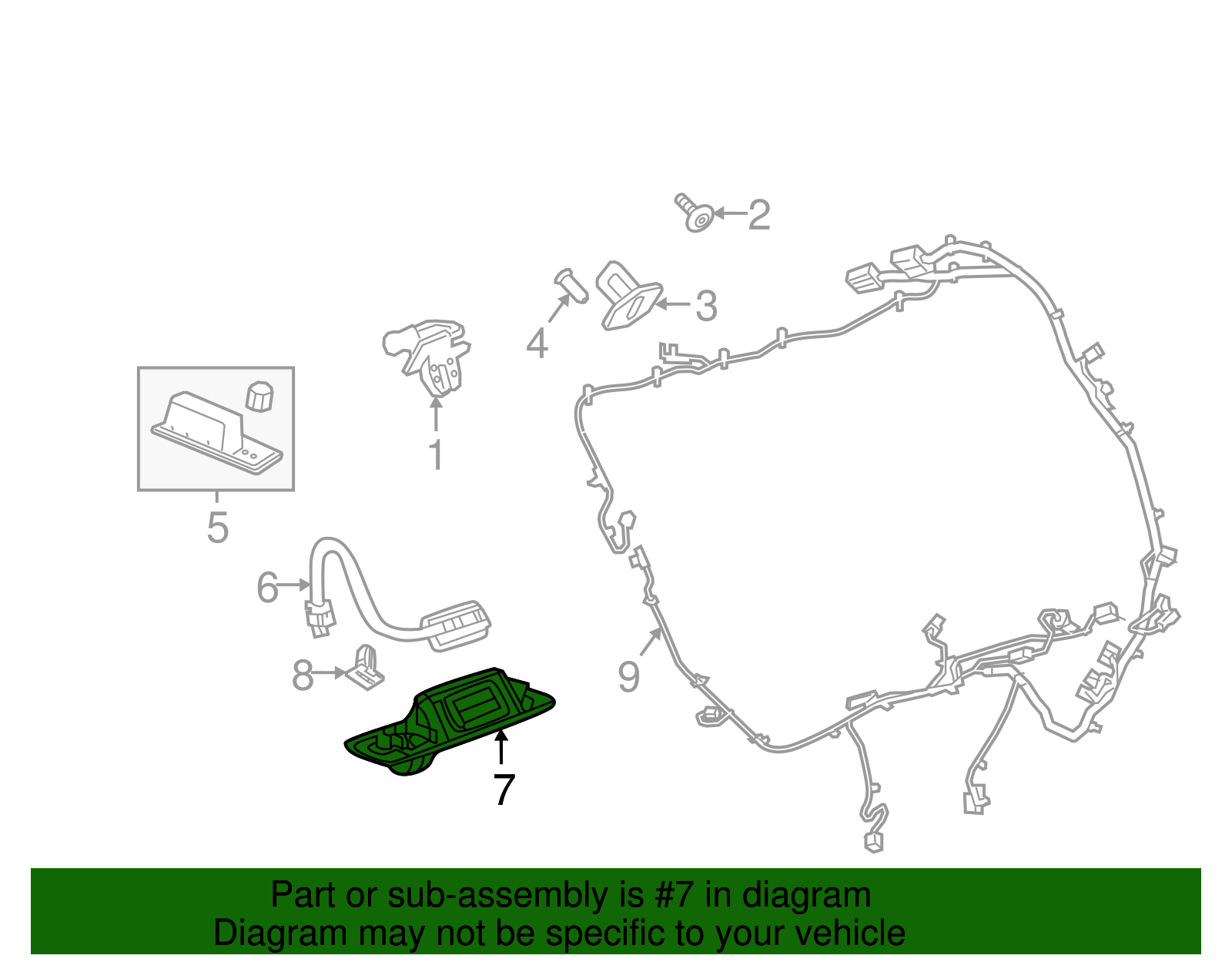 2018-2024 Chevrolet Equinox Black Deck Lid Handle Bezel 84608659 GM ...