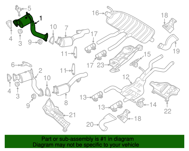 2011-2015 Audi Q7 Catalytic Converter 7L8-254-350-SX | AutoNationParts.com