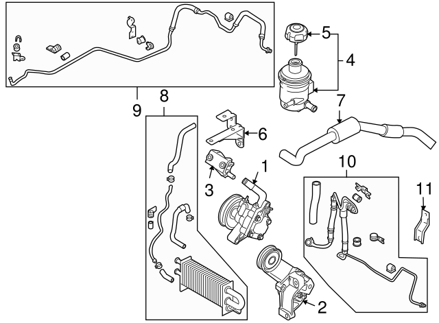 57550-3F500 - Power Steering Cooler 2004-2006 Kia Amanti | Kia.Parts Store