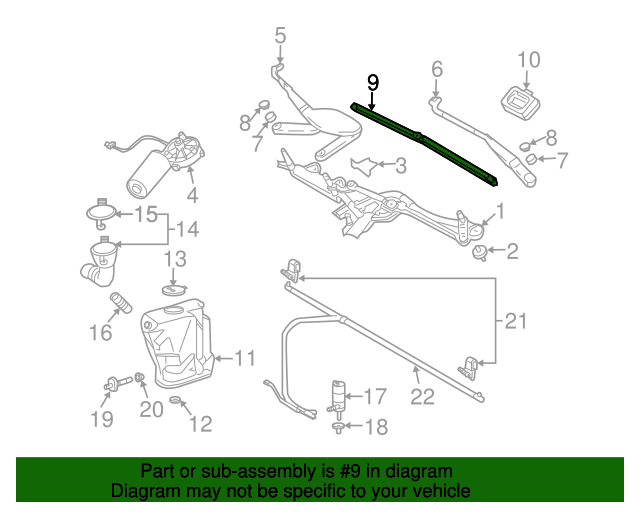 211-820-29-45 - Wiper Blade 2003-2012 Mercedes-Benz | Mercedes-Benz ...