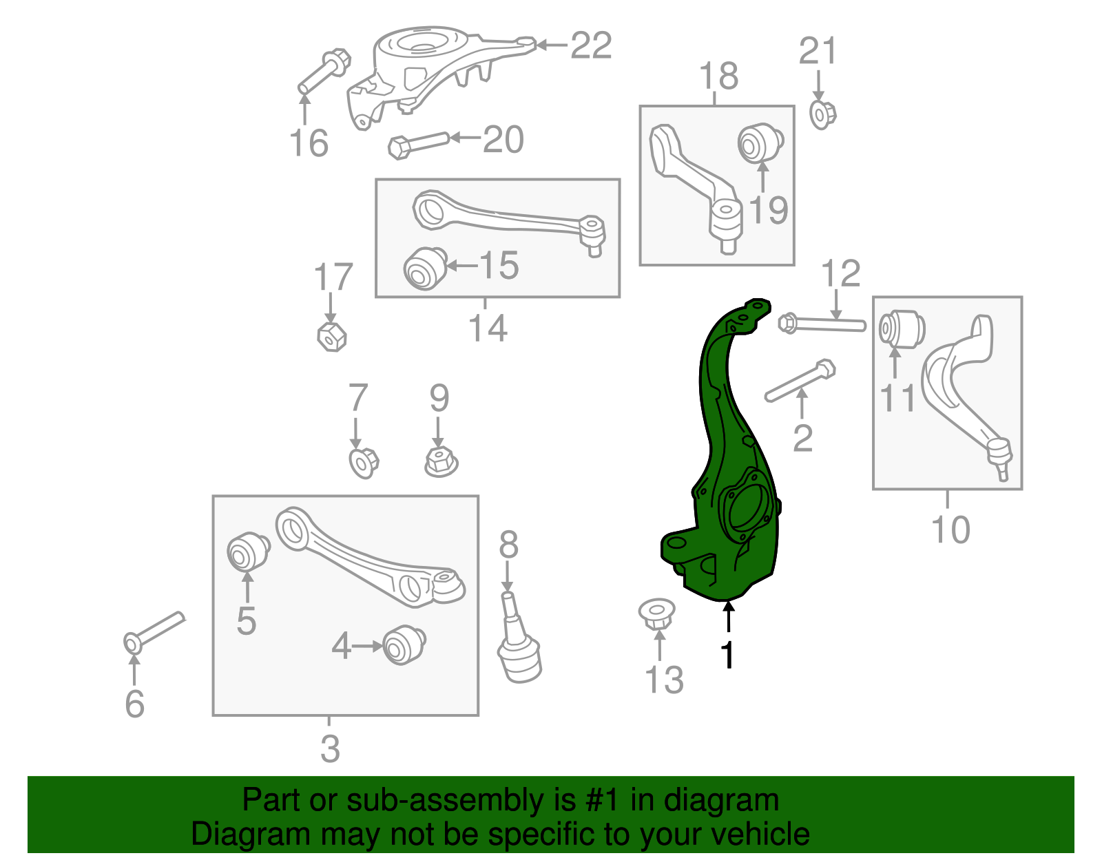 8K0-407-254-AA - Steering Knuckle 2010-2016 Audi | AutoNation Parts