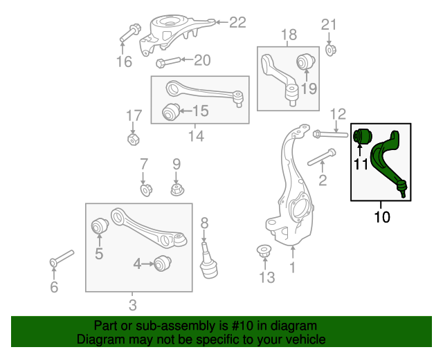 2011-2017 Audi Rear Lower Control Arm 8K0-407-693-AD | Audi OEM Parts