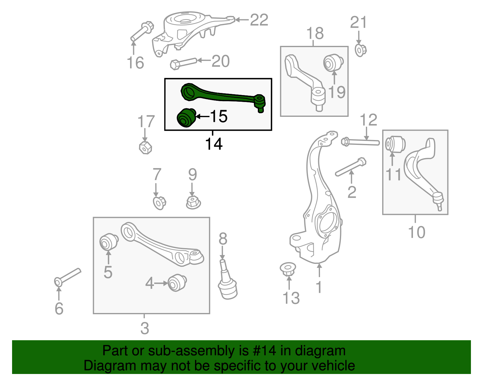 8K0-407-505-N - Ft Upper Control Arm 2008-2017 Audi | Audi OEM Parts