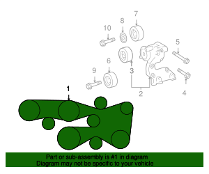 2010-2024 Toyota Serpentine Belt 90916-A2015 | Toyota Parts Center