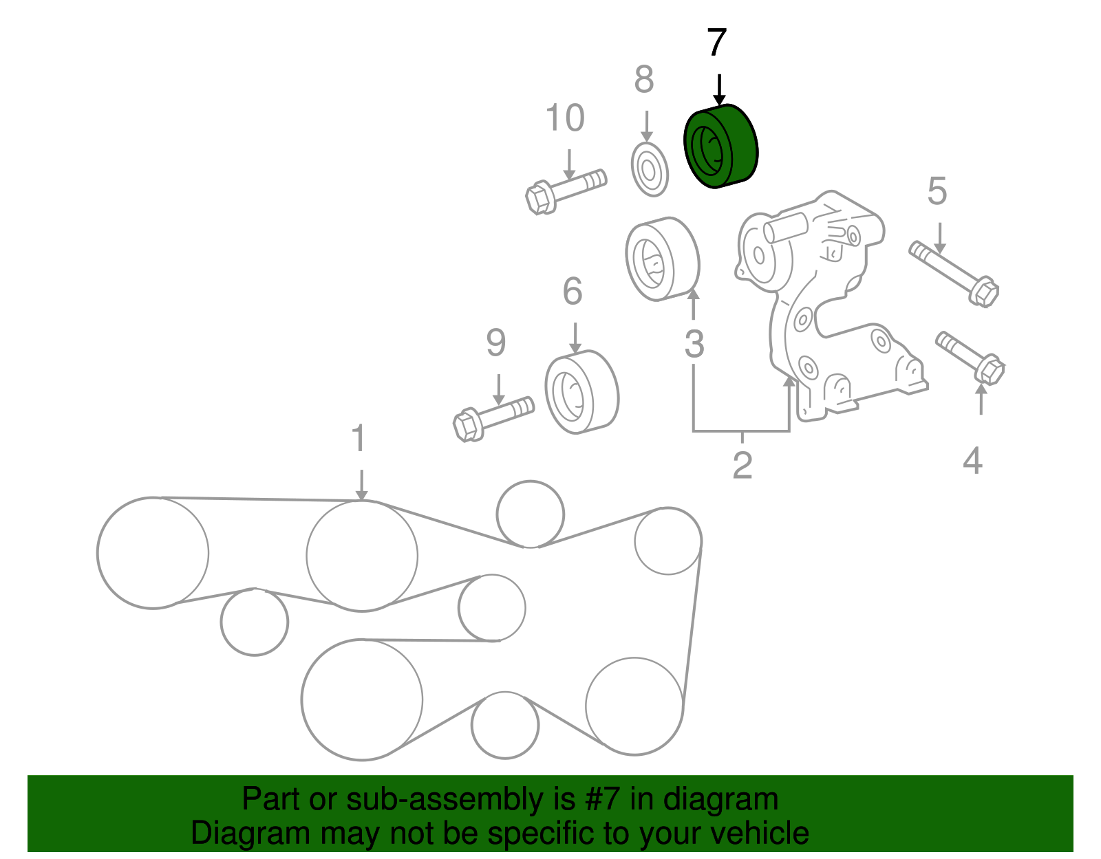 2011-2024 Toyota Accessory Drive Belt Idler Pulley 16604-31030 | OEM ...
