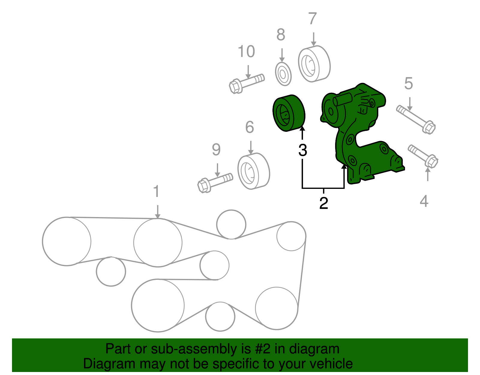 2010-2024 Toyota Tensioner 16620-31051 | Toyota Parts Center