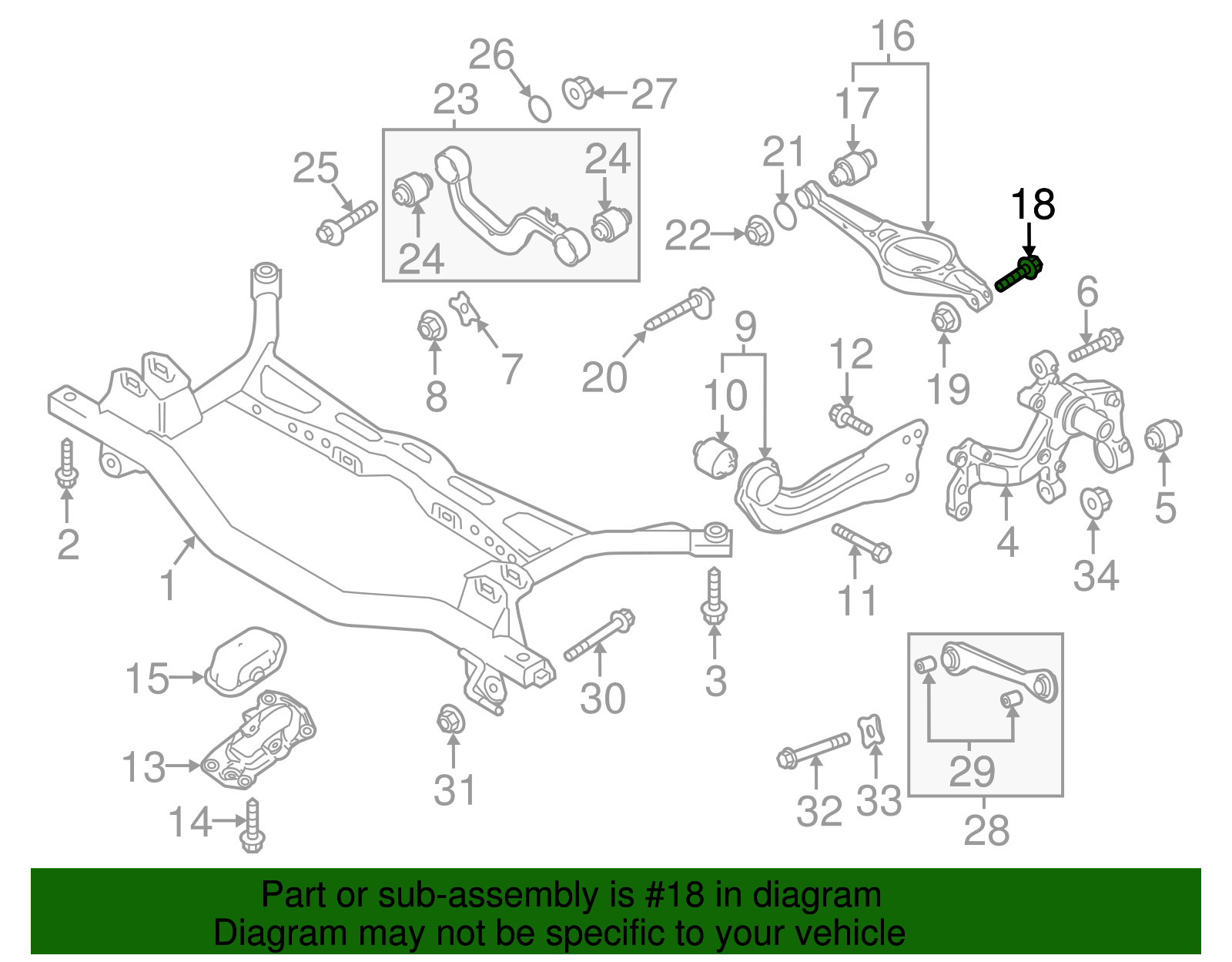 2005-2025 Volkswagen Lower Control Arm Mount Bolt N-106-286-01 | QuirkParts