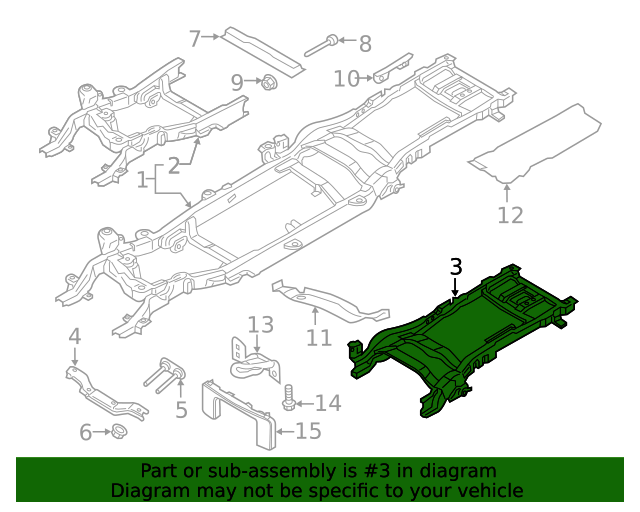 2017-2022 Ford Rear Frame LC3Z-5F040-B | Blue Springs Ford