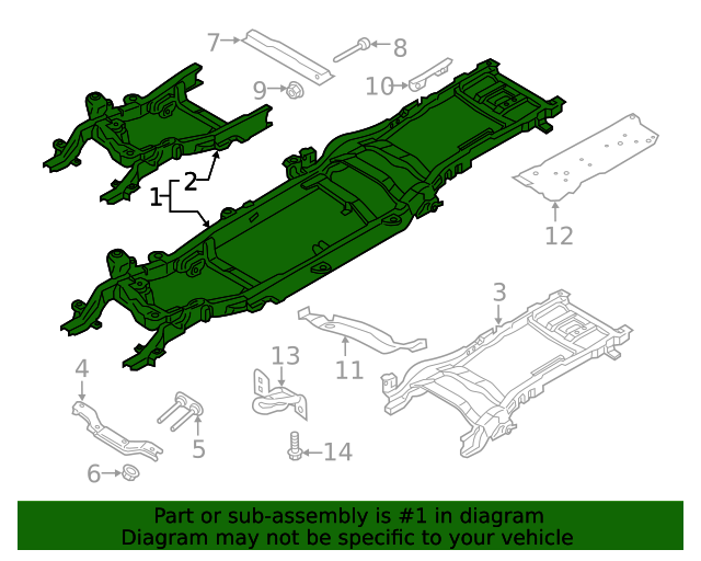 2017-2020 Ford Frame Assembly HC3Z-5005-CG | TascaParts.com