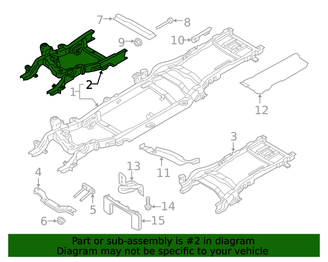 2017-2022 Ford Front Frame LC3Z-5019-A | QuirkParts