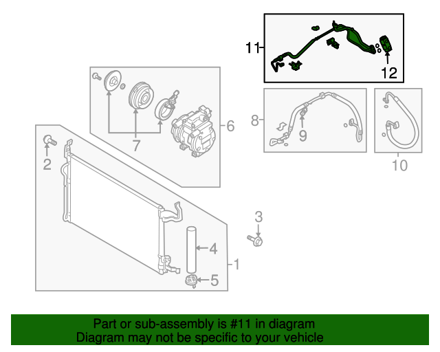 2004-2006 Kia AC Line 97775 2F000 Kia Parts Store Kia Wholesale Parts ...