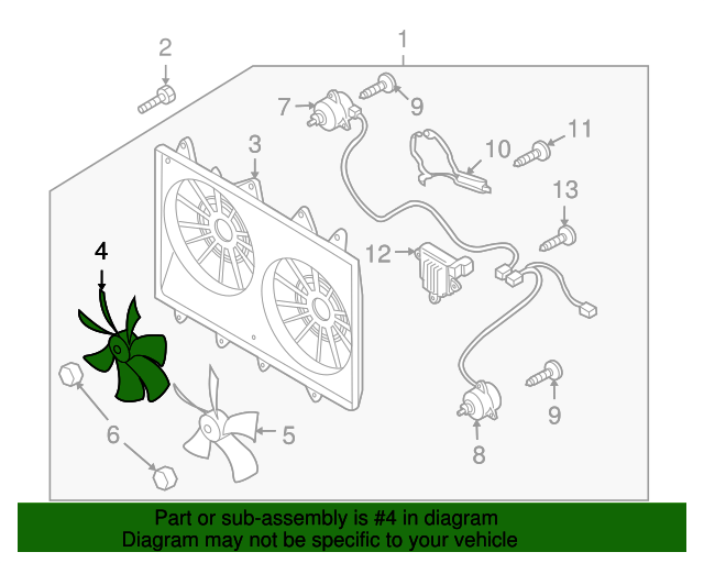 2007-2015 Mazda Fan Blade CY01-15-140A | RealMazdaParts.com