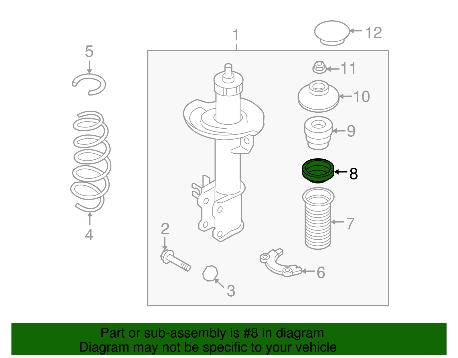 13270705 - Front Strut Mount Bearing 2008 Saturn Astra | Gateway Buick ...