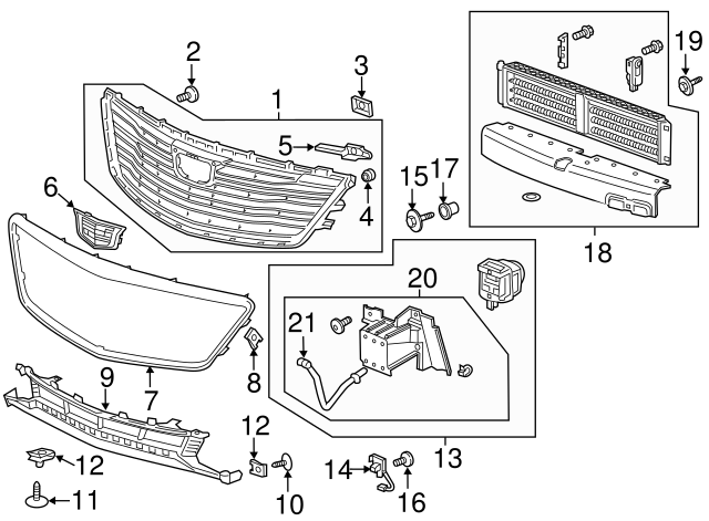 2016-2018 Cadillac CT6 Front Bumper Shutter 23278687 | AutoNationParts.com