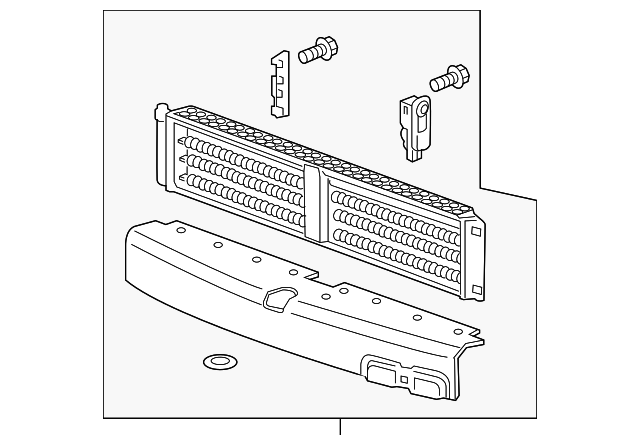 2016-2018 Cadillac CT6 Front Bumper Shutter 23278688 GM | GMPartsDirect.com